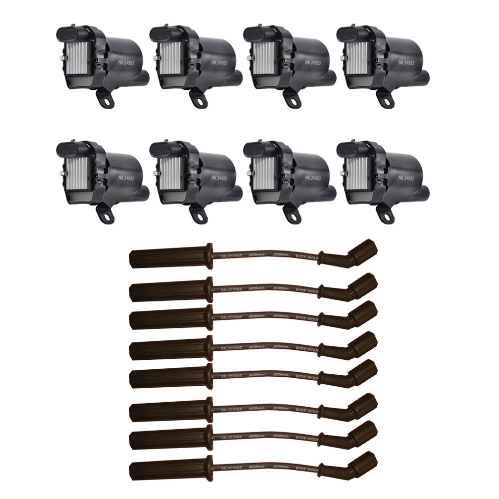 (8) Herko Ignition Coils For LS2 LS4 LS7 + (8) OEM Spark Plug Wires | eBay