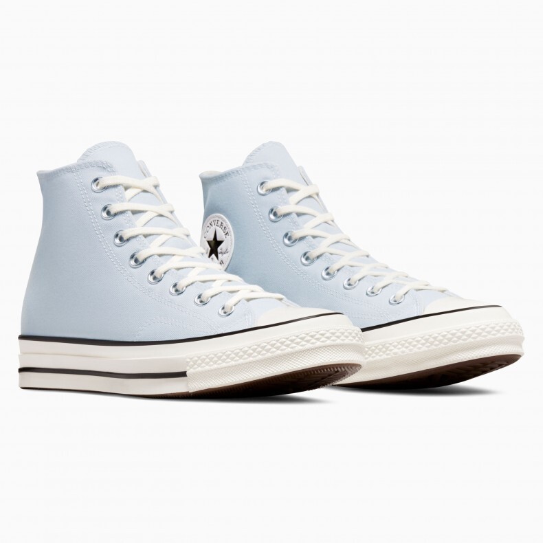 Converse Chuck 70 Hi Ghosted A03447C Vintage Canvas Egret SKY BLUE ...