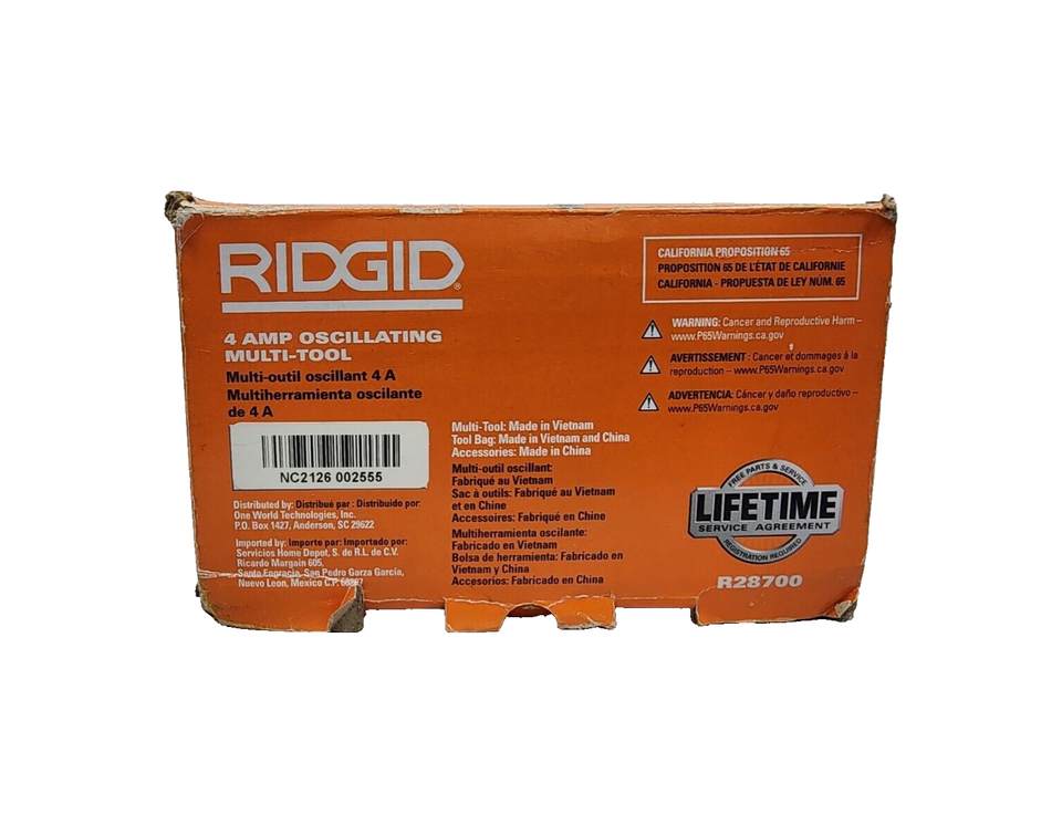 Ridgid R28700 4 Amp Corded Oscillating Multi-Tool With Tool Bag | eBay