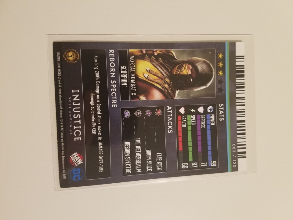 DC Injustice Series 3 Arcade Card - Scorpion (Mortal Kombat X) Holo ...