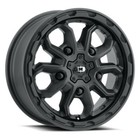 Set 4 16" Vision Satin Black 410 Korupt 16x6.5 5x130 Wheels 45mm Rims ...