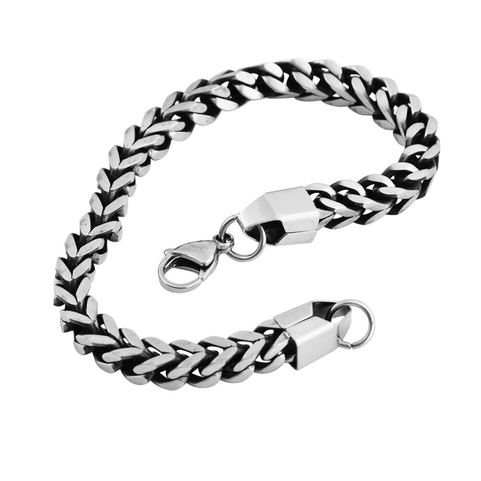 Edforce Stainless Steel Men's 6mm Franco Chain Bracelet 8" | eBay