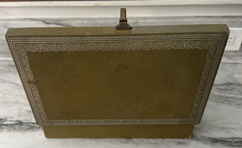 Vintage 2 Tiered Gold Mele Mid Century Modern Jewelry Box w/gold Velvet ...