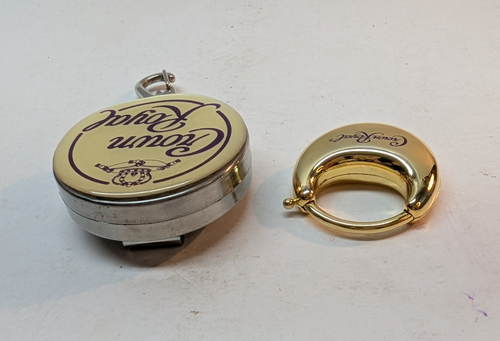 LOT OF 2 Crown Royal Premium Key Ring Keychain Key Holder Gold Tone ...