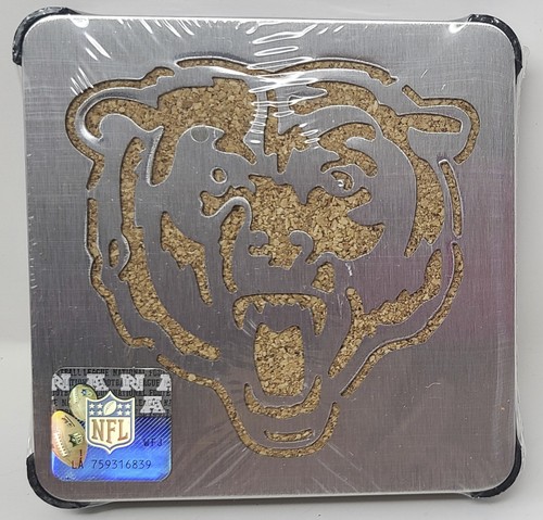 OFFICIAL NFL Merchandise CHICAGO BEARS Boasters DRINK COASTERS - 4 Per ...