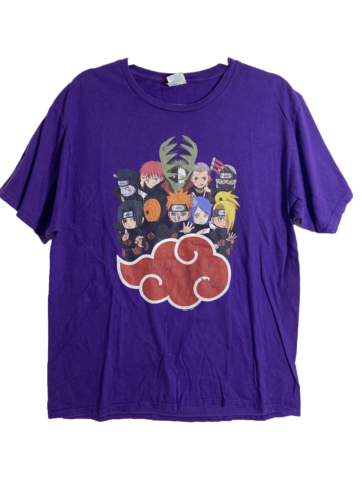 Vintage Naruto Akatsuki Chibi Group Graphic Purple Sh… - Gem