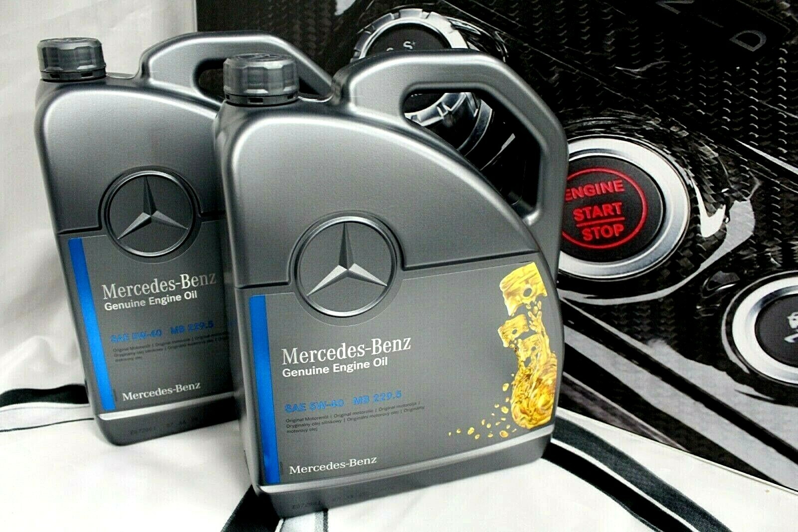 Genuine Mercedes-Benz W205 C-Class C63 AMG M177 Oil Filter & Engine Oil ...
