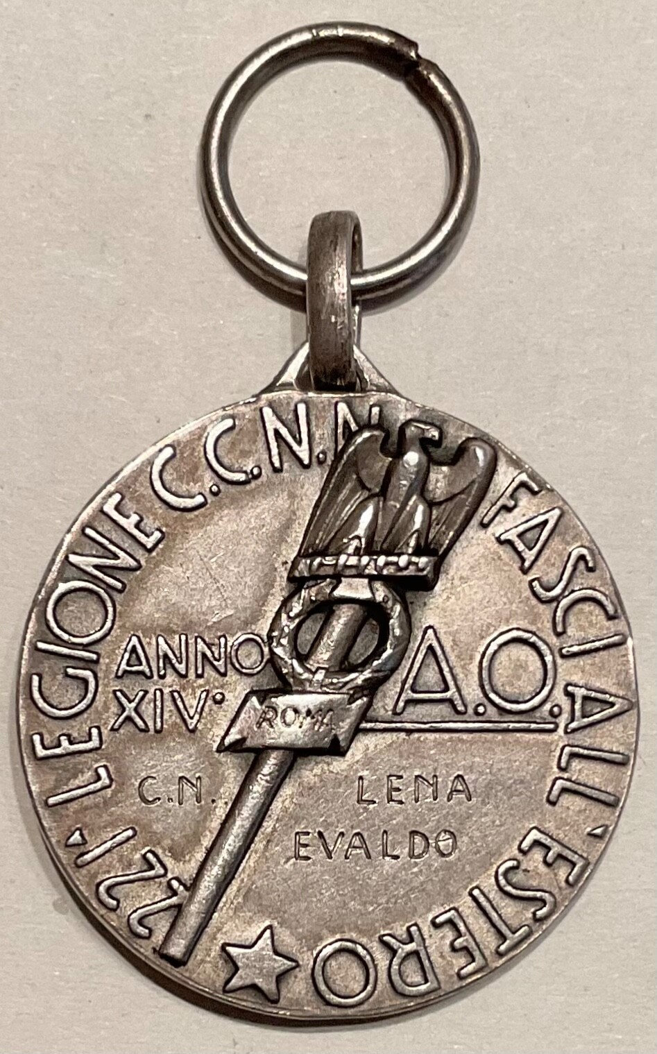 MVSN 221a LEGIONE CC.NN. F… ALL’ESTERO MEDAGLIA ARG. NOMINATIVA AFRICA ...