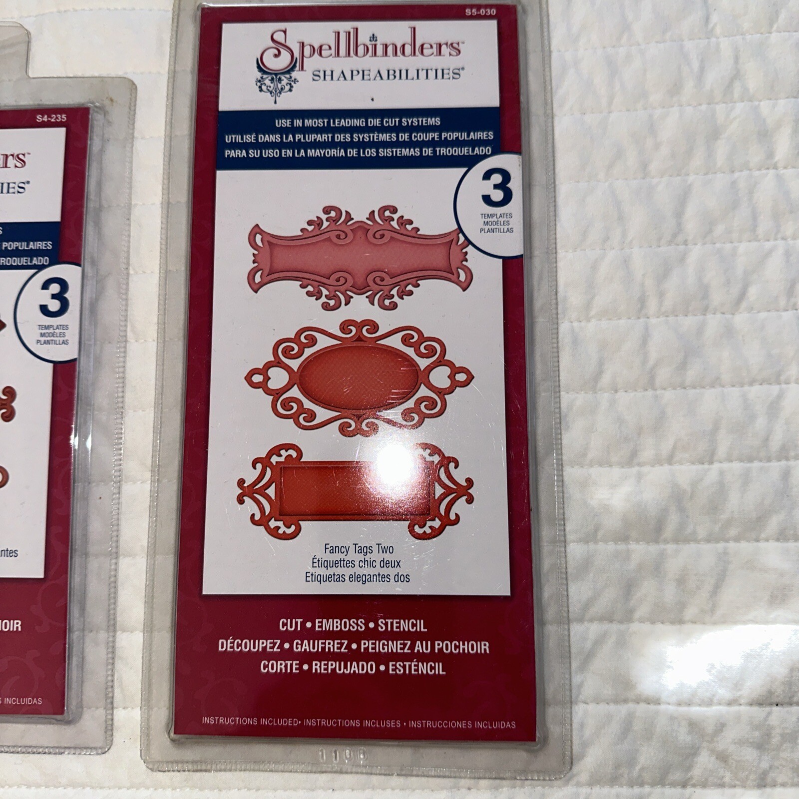 Lot of 4 Spellbinders Metal Die Cuts Shapeabilities *New* Labels | eBay
