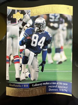 1997 Upper Deck Memorable Moments #10 Joey Galloway Seattle Seahawks ...