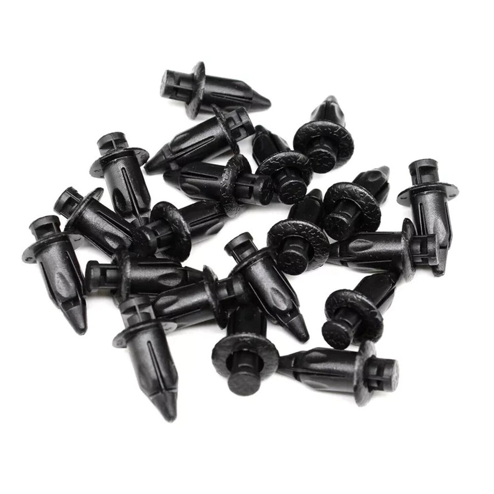 20Pcs Black Nylon Clips Liner Trim Bumper Retainers Fastener For Toyota ...
