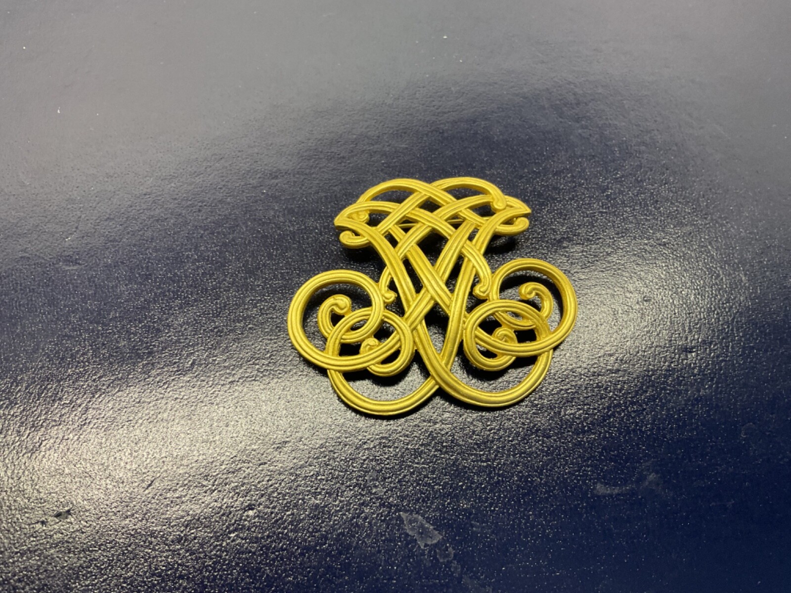 RARE! VTG Matte Gold Museum Reproduction THOMAS JEFFERSON Monogram ...