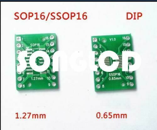 6PCS SOP16 SSOP16 TSSOP16 To DIP16 0.65/1.27mm IC Adapter PCB Board CA ...