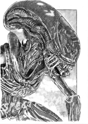 ALIEN ORIGINAL ART "Romulus Xenomorph" by Spectroxart | eBay