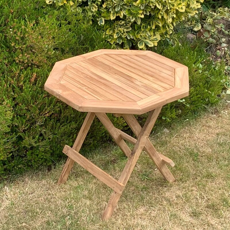 Slat Teak Round Outdoor Table