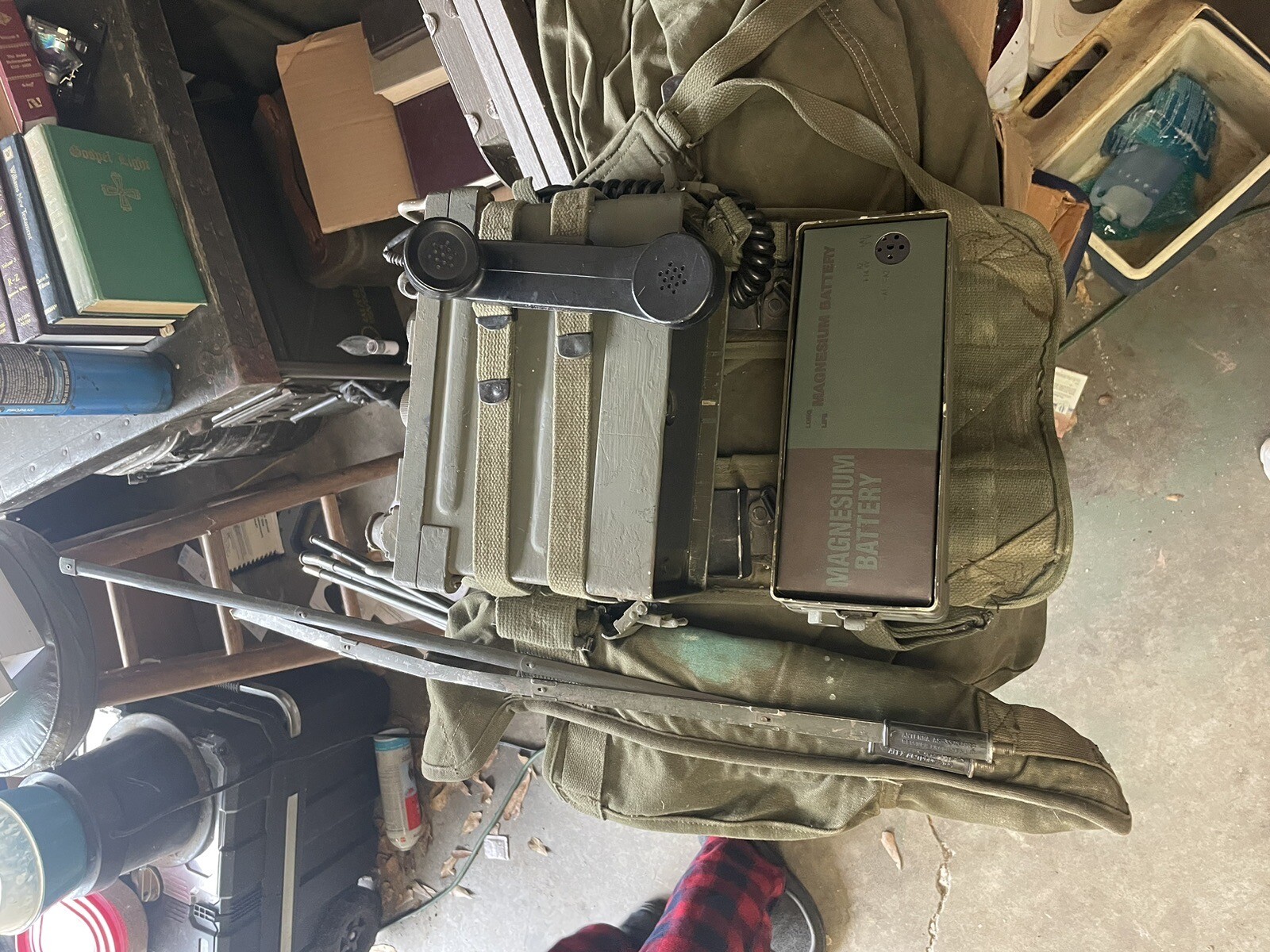 prc 25 military radio w/carrier, antenna bag “loaded” Needs a Battery ...