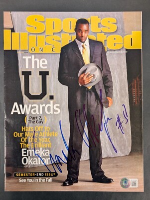 Emeka Okafor Signed 2004 Complete Sports Illustrated AUTO BAS COA | eBay