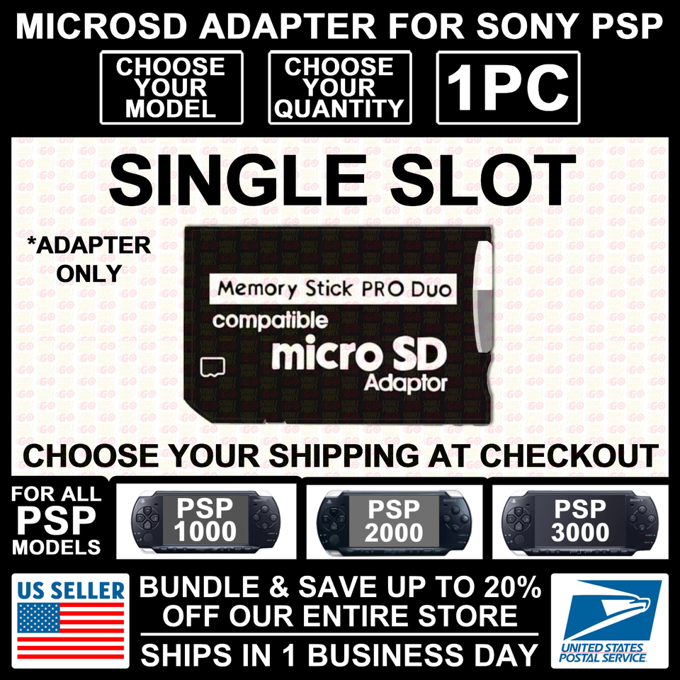 Micro SD to PSP Memory Card Pro Adapter For Sony SDHC TF Card Reader ...
