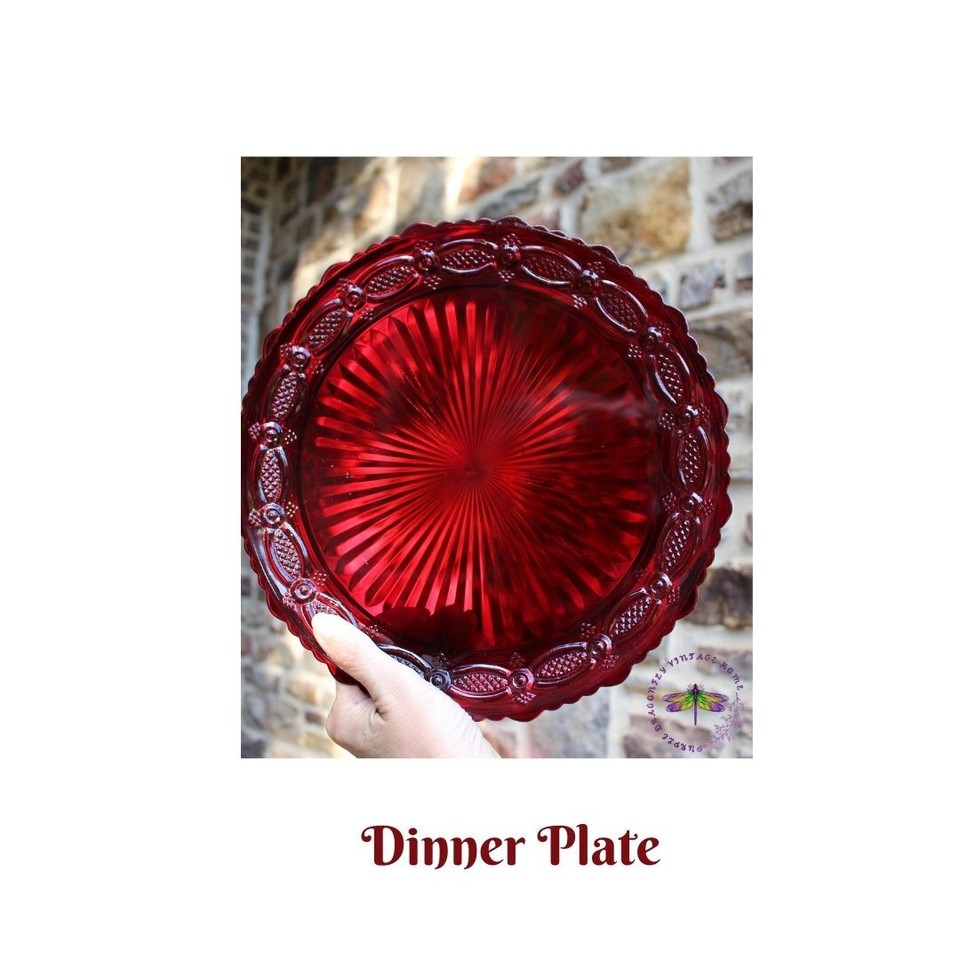 Avon 1876 Cape Cod Collection* Ruby Red Dinnerware* Gothic * Free ...