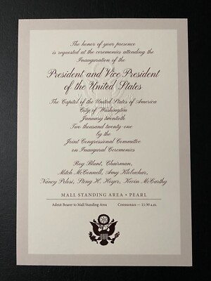 2021 Biden and Harris Presidential Inaugural Ticket- Mall Standing Area ...