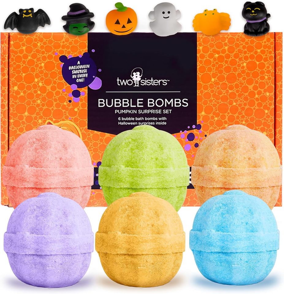 Halloween Bath Bomb for Kids with Surprise Toys inside (6 Pack) - Large ...