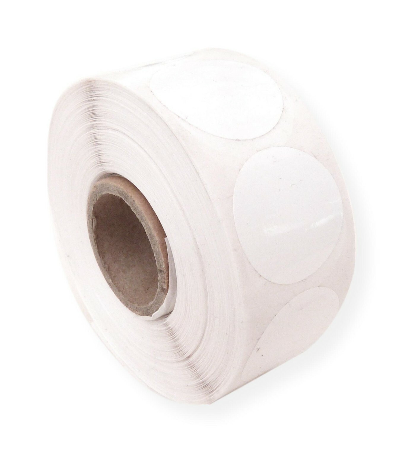 100 GLOSS WHITE 25MM ROUND SELF ADHESIVE BLANK LABELS, STICKERS ...