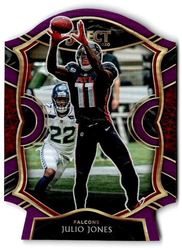 2020 Panini Select #6 Julio Jones Purple Prizm Die Cut Atlanta Falcons ...