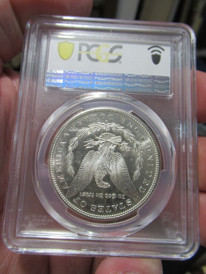 Dollaro Morgan Argento 1881-S, $1, PCGS MS63, Alta Qualità, Simile A ...