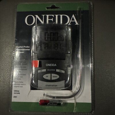 Oneida Digital Probe Oven Thermometer and Timer #21011 Open Box Working ...