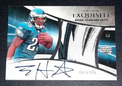 #/225 Rc Tony Hunt Auto Team Logo Jersey 2007 Exquisite Rookie Signed ...