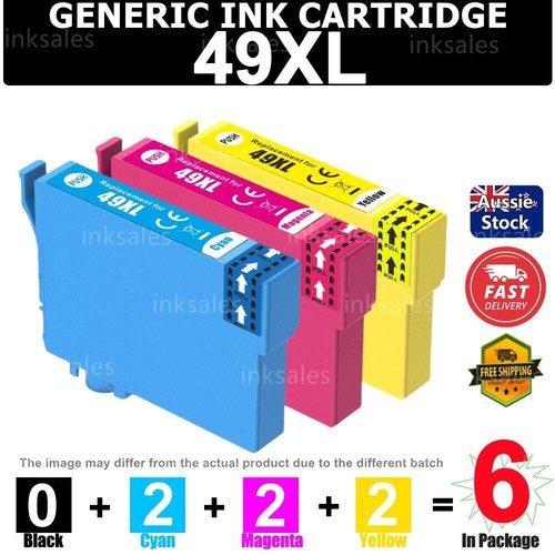 6X 49XL 49 COLOUR Generic Ink Cartridge For Epson XP-2205 XP-4205 ...