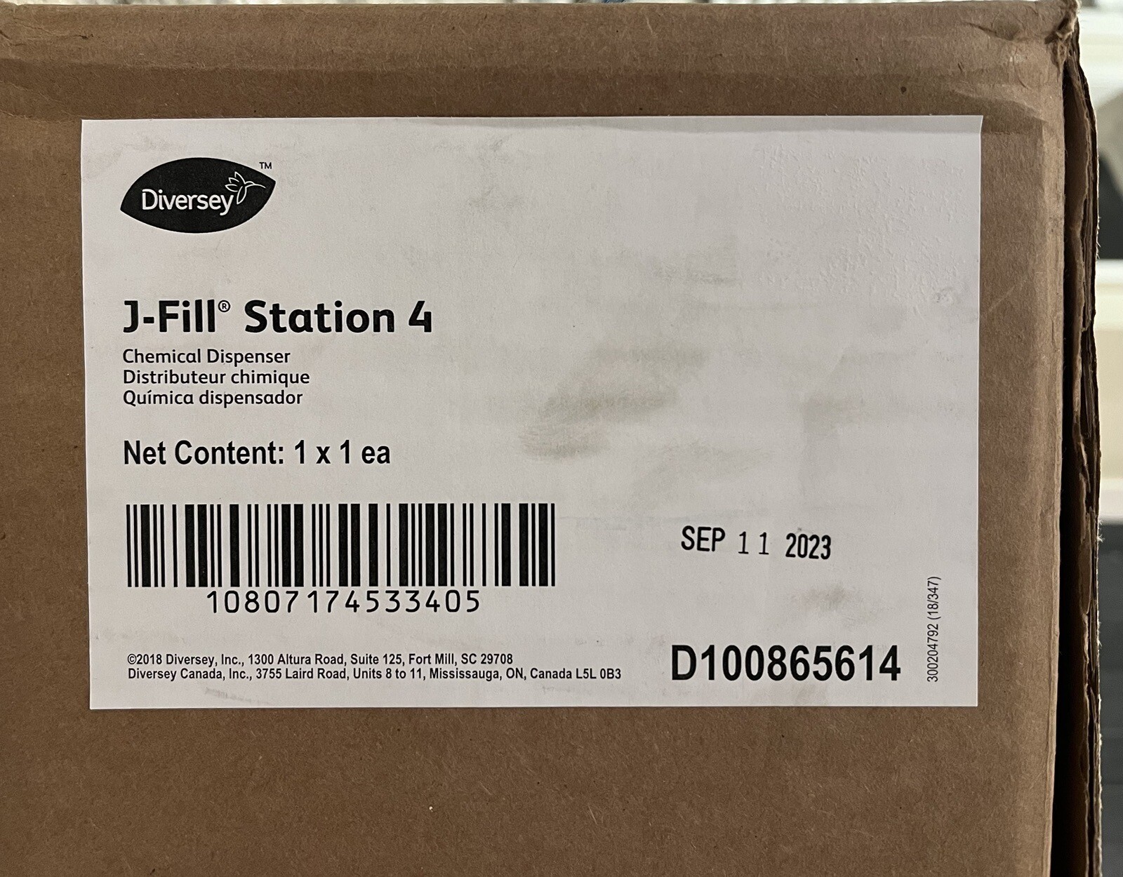 New Diversey J-Fill Station 4 Select Airgap Chemical Mixing Dispenser ...