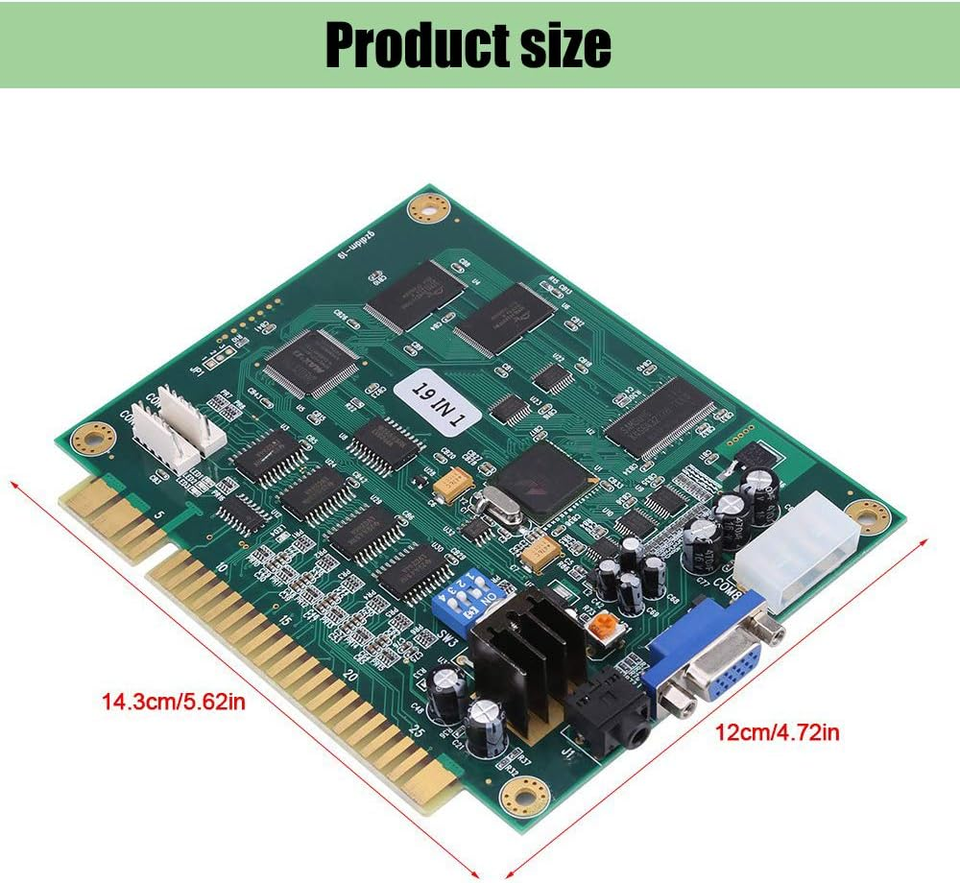 1Pcs Multi Classic 19 in 1 Multicade Arcade Multigame Jamma PCB Board ...