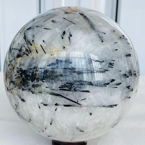Natural Black Tourmaline Ball Crystal Quartz Sphere Healing Stone 2460g ...