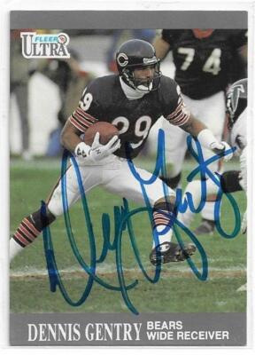 DENNIS GENTRY Autographed Signed 1991 Fleer Ultra card #156 Chicago ...