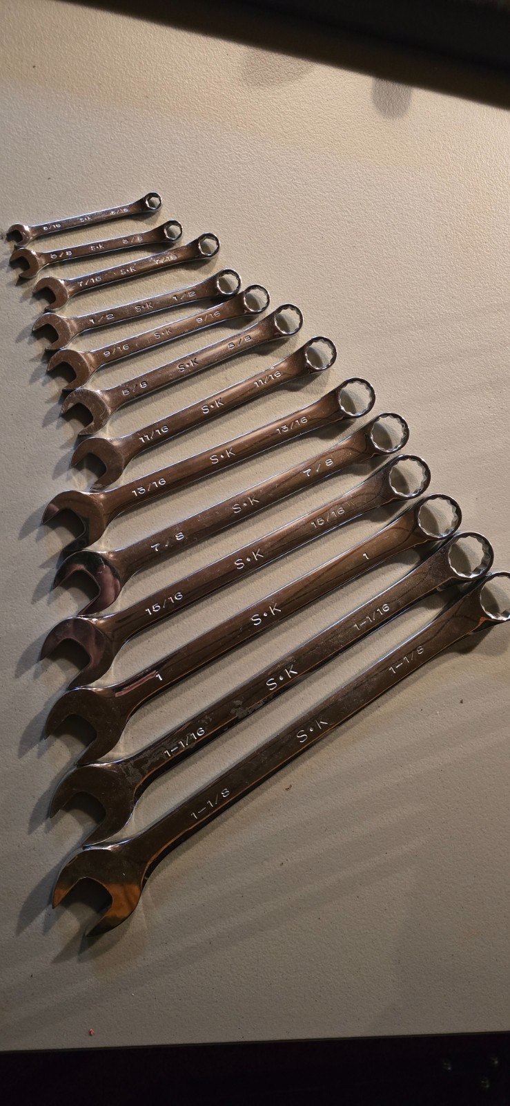 S-K TOOLS, 13PIECE, SAE COMBINATION WRENCH SET | eBay