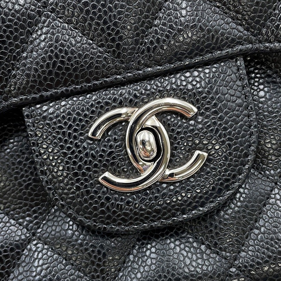 CHANEL Jumbo Matelasse Single Flap ChainShoulder Bag Size 30 Calfskin ...