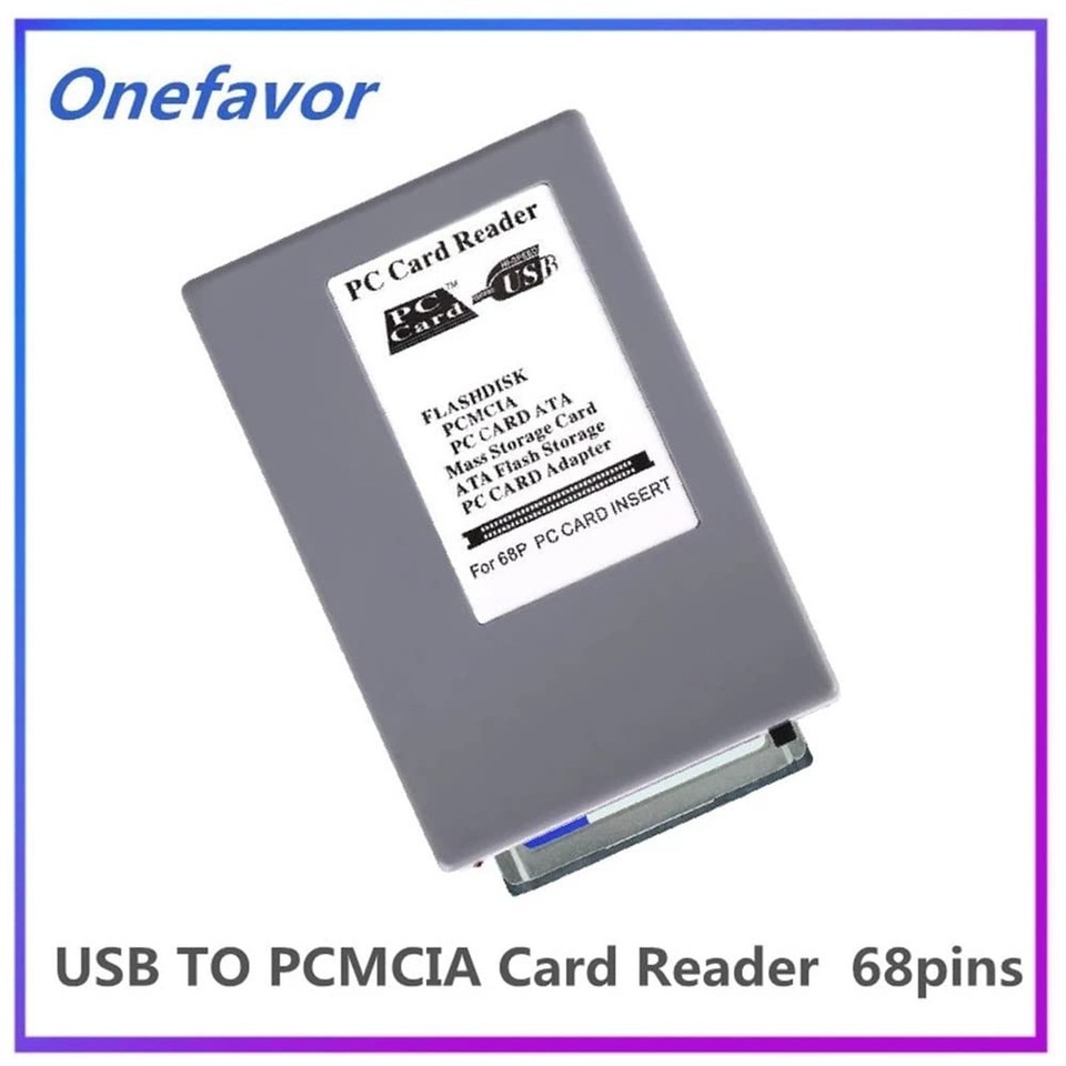 Onefavor ATA PCMCIA Memory Card Reader, 68PIN PCMCIA Card to USB ...