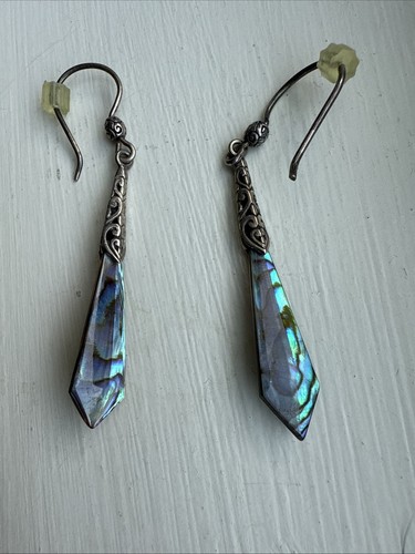 ATI Women’s Gray Abalone Sterling Silver 925 Drop Earrings | eBay