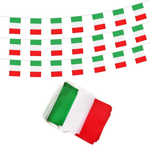 50 Ft Italy Banner Flag String, 38 Pcs Italian Small Mini Flags, 4th of ...