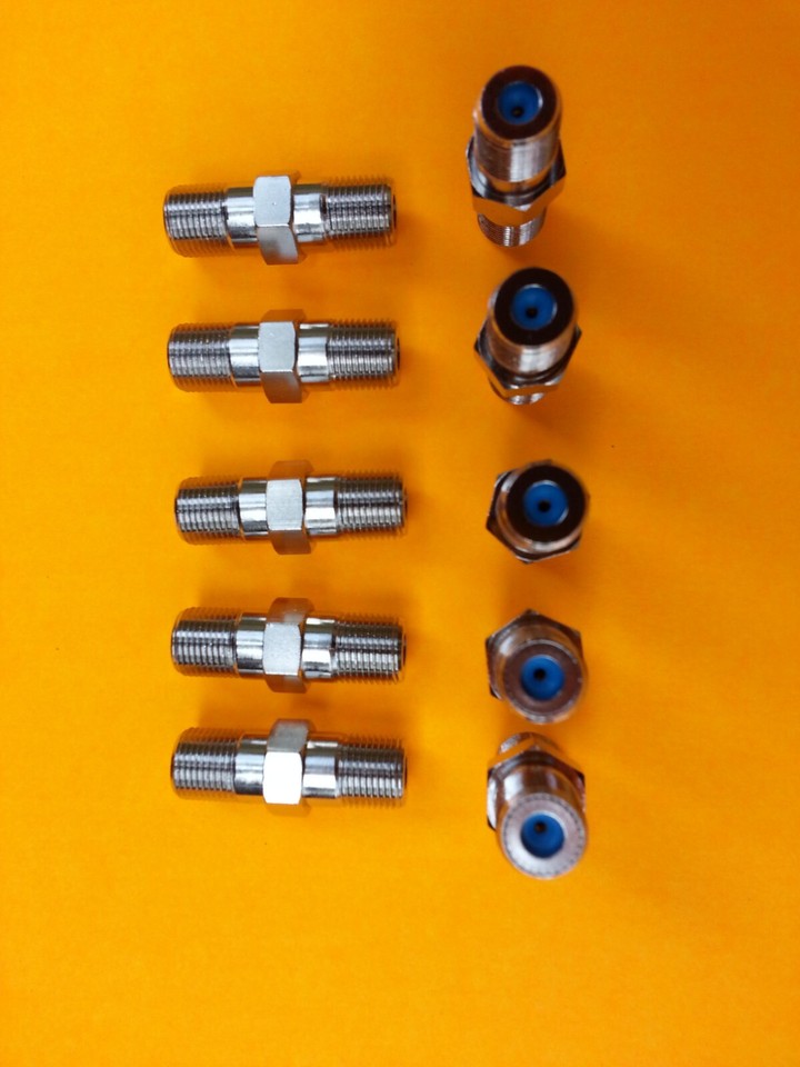 10 Coax F81 Female 3GHz Cable Barrel Splice Connector RG6 RG59 RG11 ...