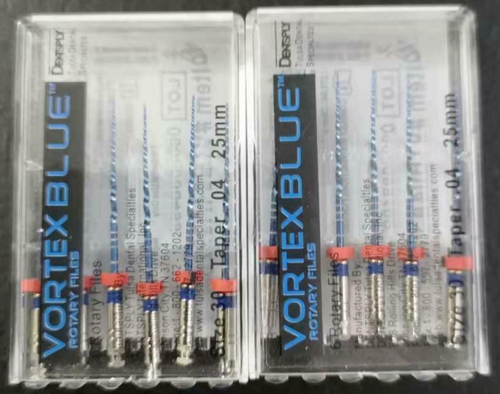 2 pk 25mm .04 Asst Vortex Blue Rotary Files Dentsply Tulsa Dental Root Canal #30 | eBay