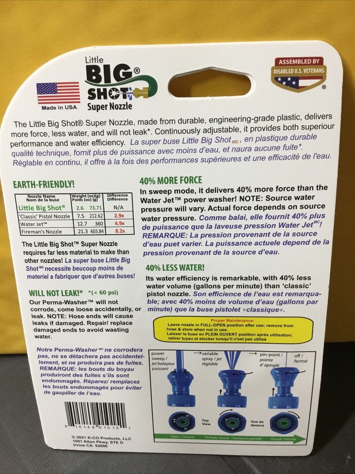 Little Big Shot Super Nozzle (2 pack) Brand New USA MADE | eBay