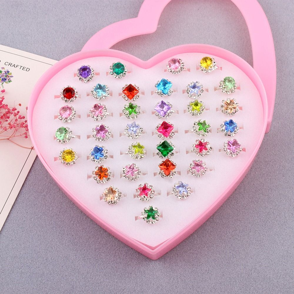 36Pcs Fashion Jewelry Kids Ring Toy Adjustable Ring Games Prizes | eBay