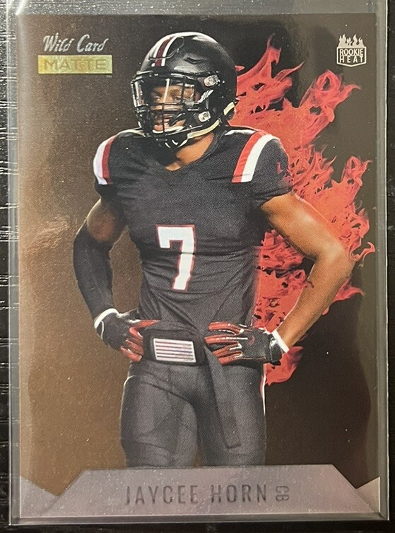 2021 Wild Card Matte Red Rookie Heat Jaycee Horn #MRHR-15 Carolina ...