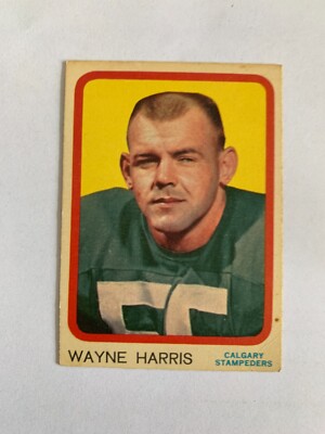 1963 Topps CFL #19 Wayne Harris - Calgary Stampeders - inv1 | eBay