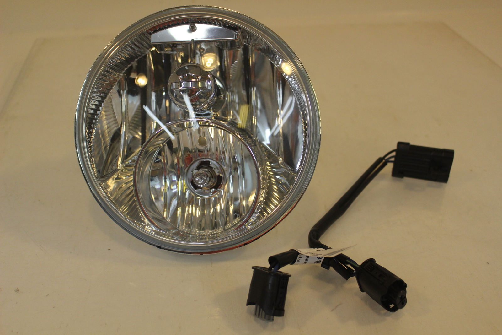 HARLEY DAVIDSON OEM DUAL BULB HALOGEN HEADLIGHT HEADLAMP W/ HARNESS | eBay
