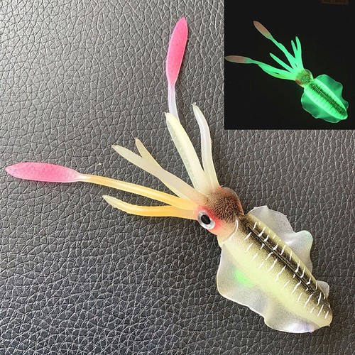 Fishing Soft Squid Lure Luminous/UV Squid Jig Fishing Lures For Sea ...