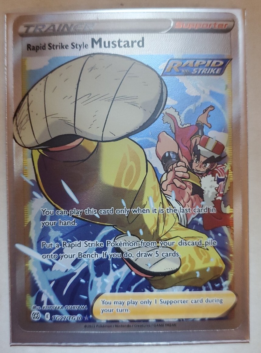 Rapid Strike Style Mustard Full Art Pokemon Card , #TG27/TG30 | eBay