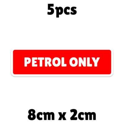 5 x Petrol Only Fuel Warning Label Sticker Decal | eBay Australia